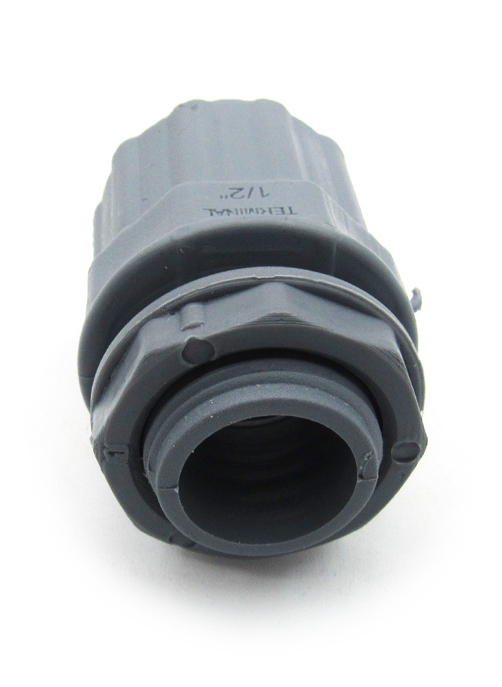 CRP5A - CONECTOR PVC RECTO DE 1/2" CON TUERCA LSHF GRIS ADLER/INTERF.