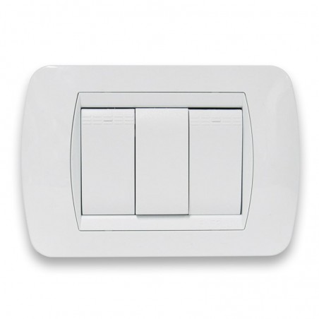 IE2EB - Interruptor doble escala/conmutable blanco placa blanca Loft ...