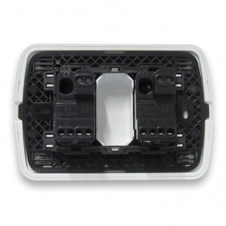 IE2EB - Interruptor doble escala/conmutable blanco placa blanca Loft ...