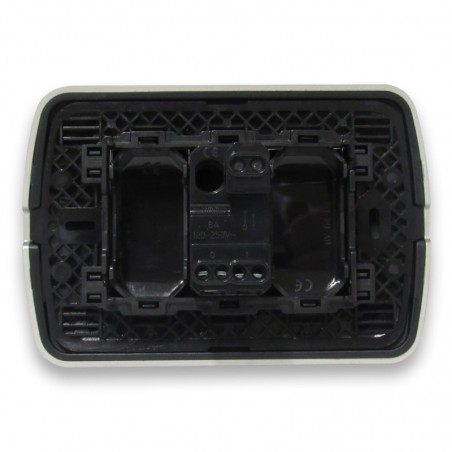 IE1S - Interruptor sencillo negro placa satín Loft Enerlux