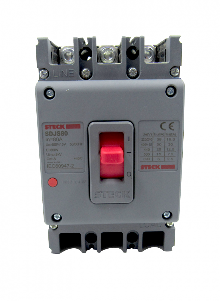 BSTI380 - BREAKER 3X80 AMP 36KA / 220V - 25KA / 440V STECK
